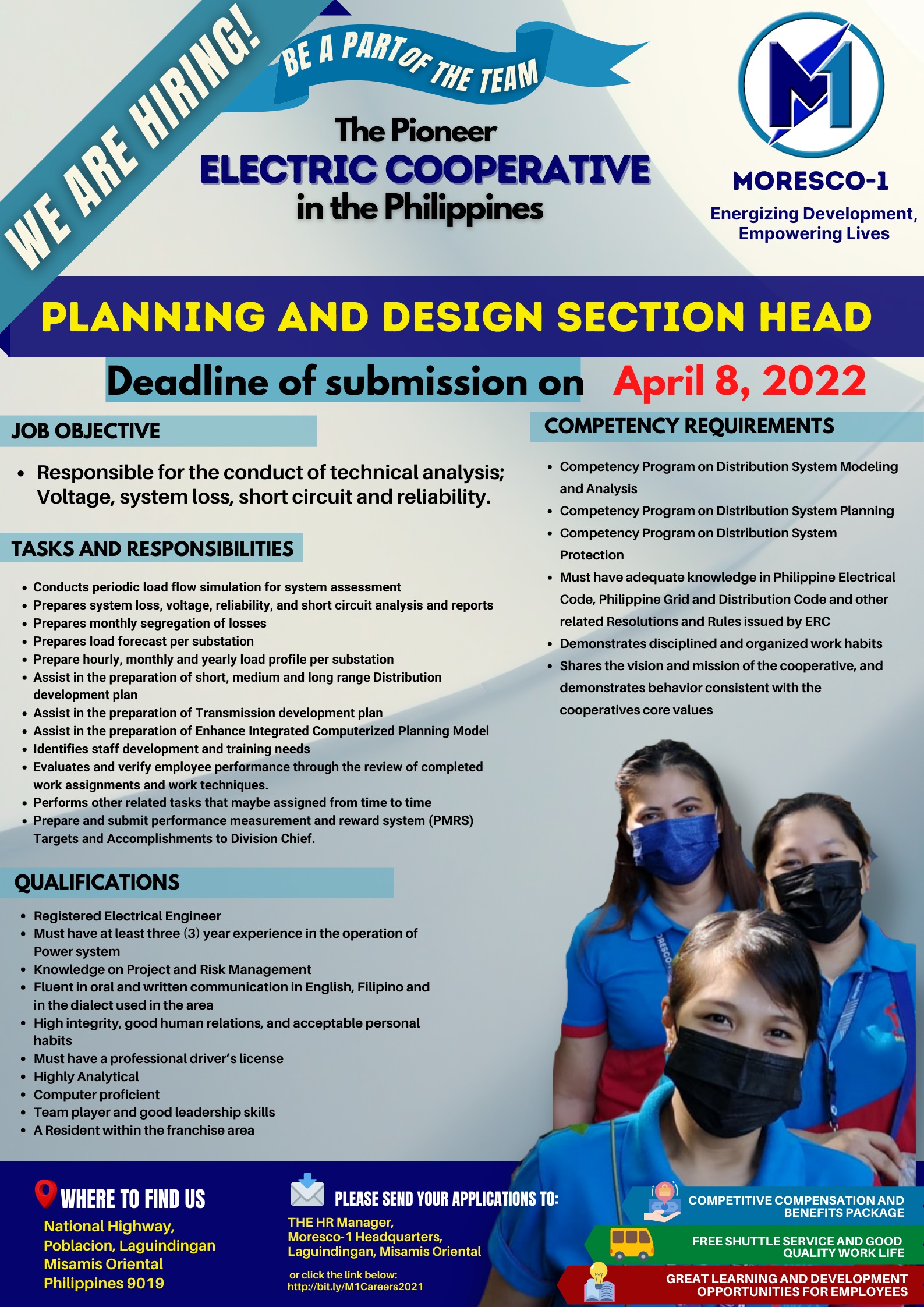 We are Hiring! PLANNING AND DESIGN SECTION HEAD | Deadline of ...