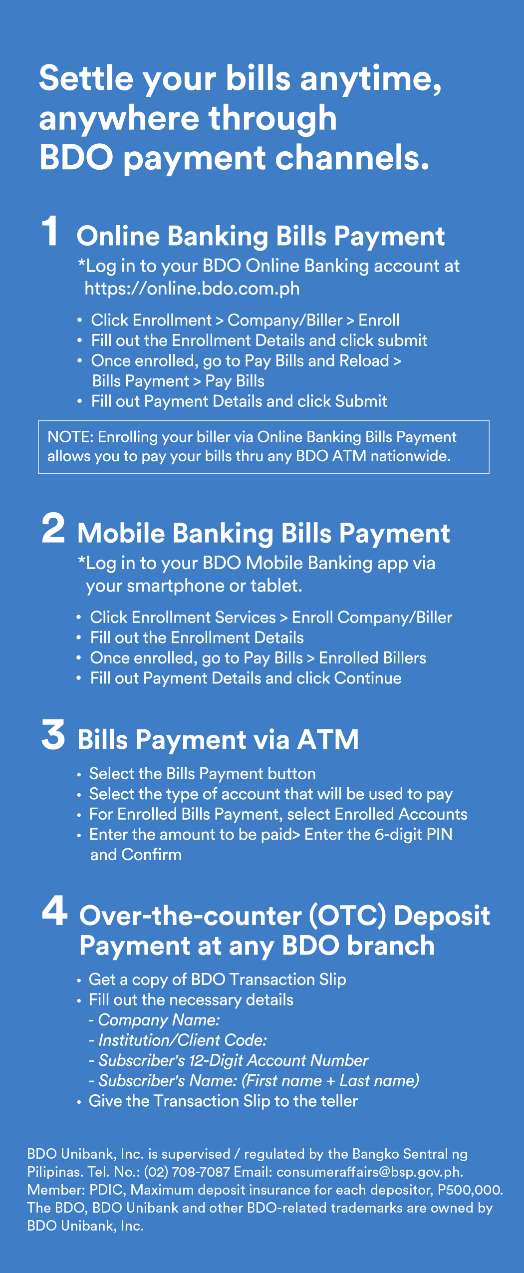 Advisory: BDO Payment Centers Engagement – MORESCO-1