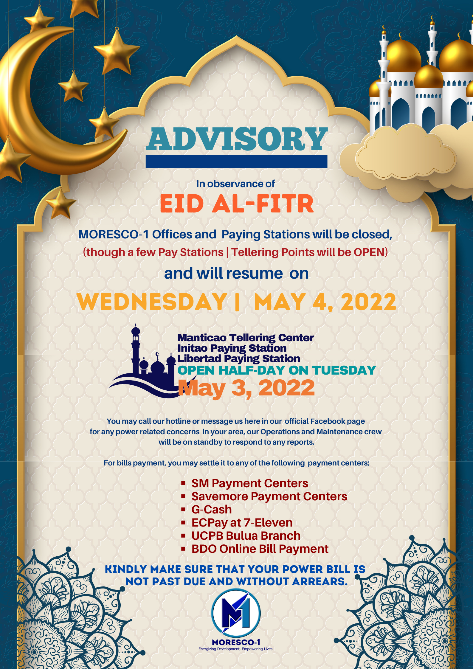 Our EID AL-FITR Operations – MORESCO-1