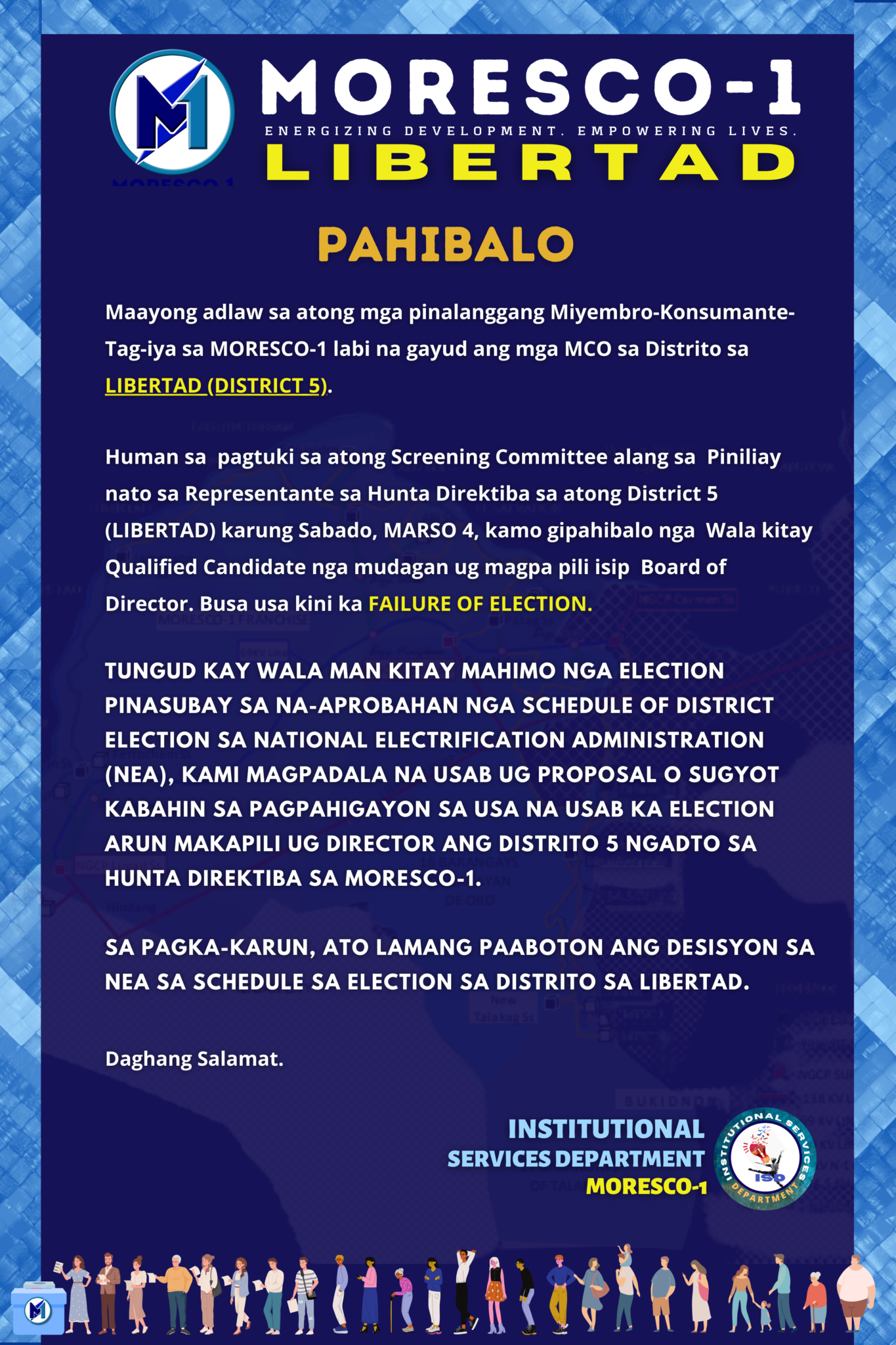 ADVISORY ON FAILURE OF ELECTION |(LIBERTAD DISTRICT) – MORESCO-1
