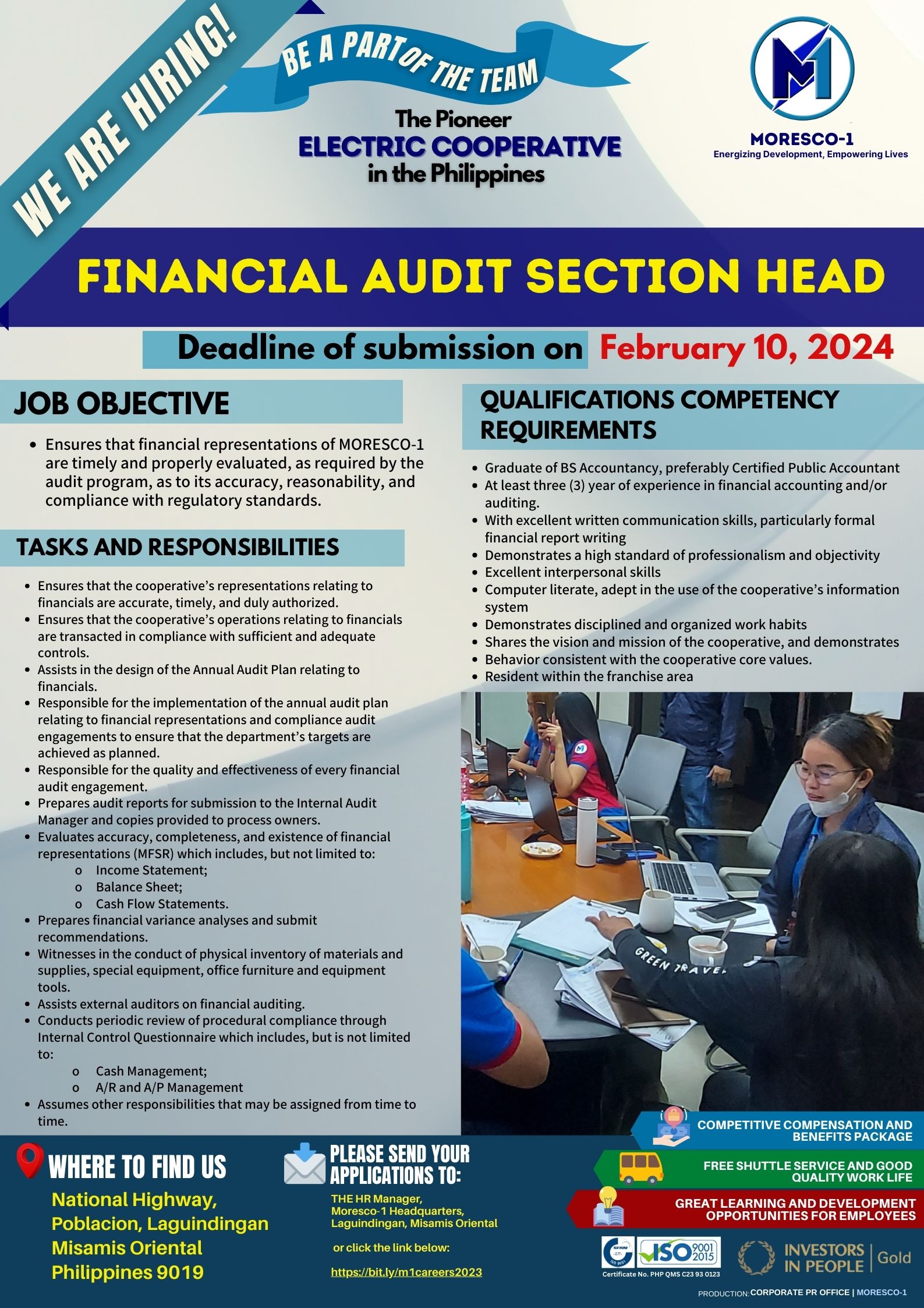 WE ARE HIRING: FINANCIAL AUDIT SECTION HEAD – MORESCO-1