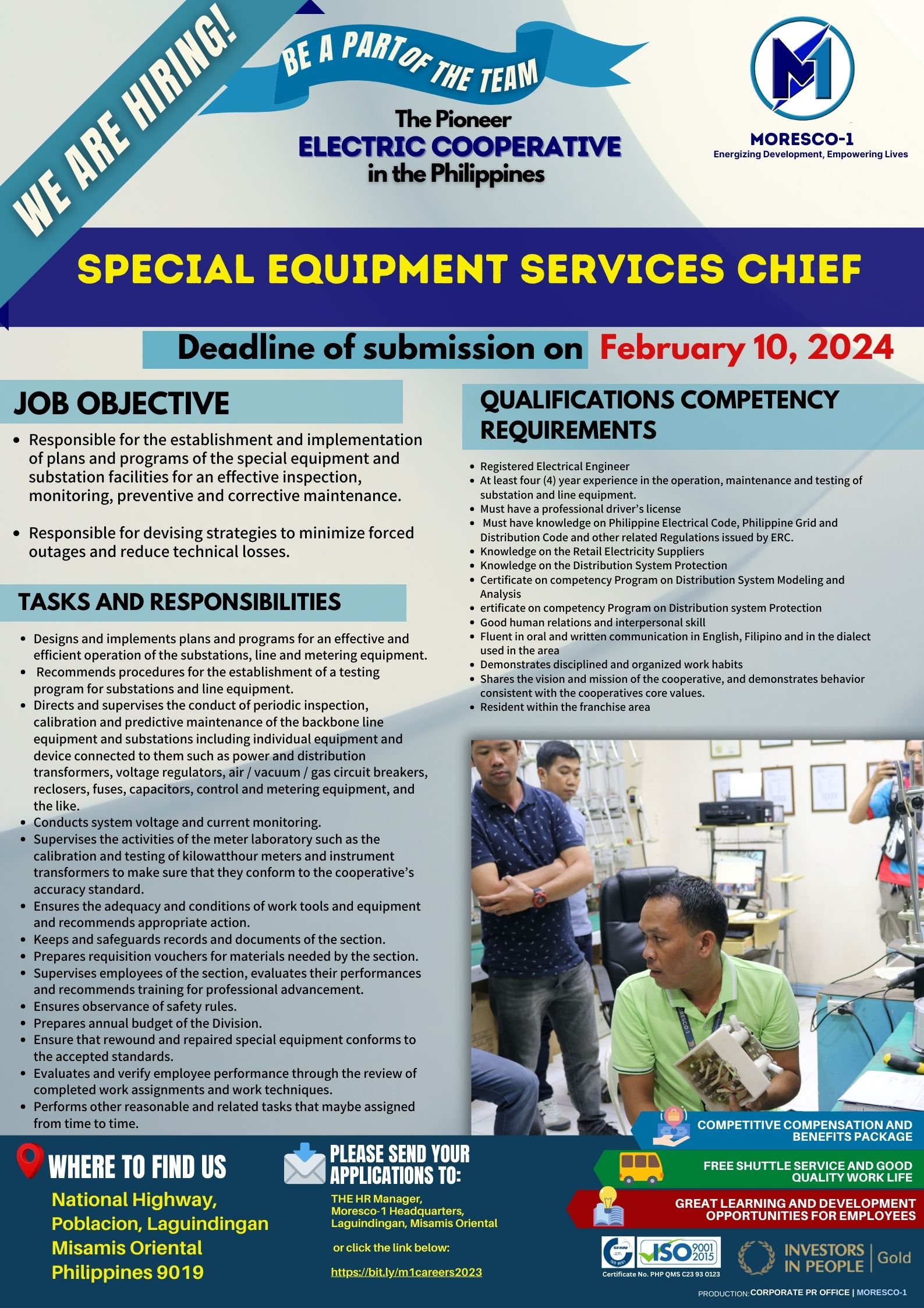 WE ARE HIRING: SPECIAL EQUIPMENT SERVICES CHIEF – MORESCO-1