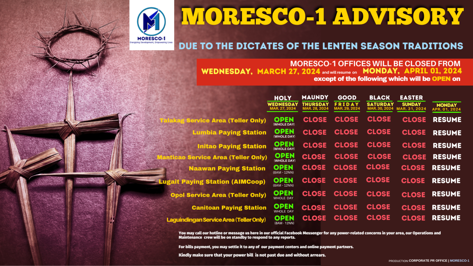 LENTEN WEEK ADVISORY – MORESCO-1