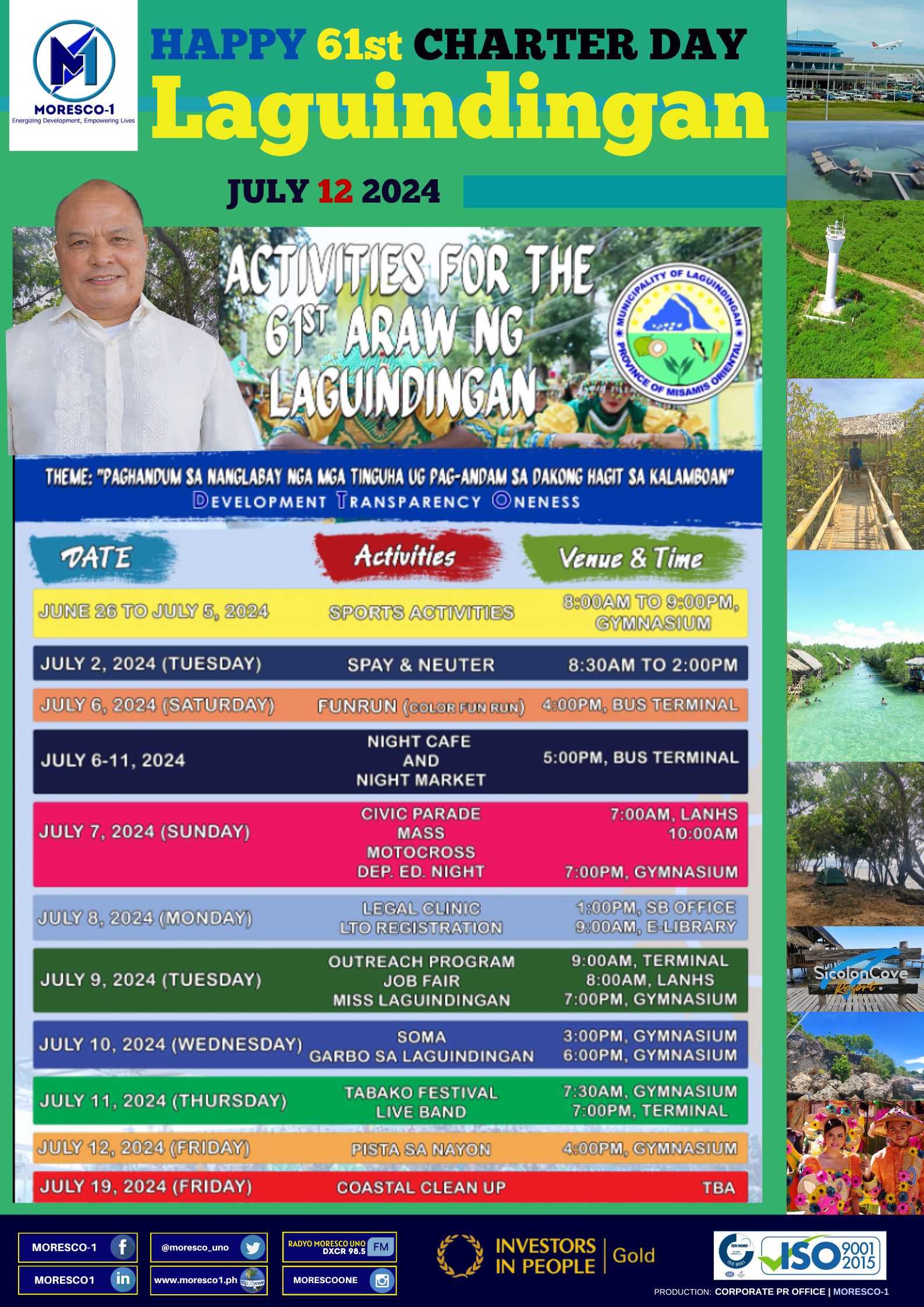 Happy 61st Charter Day, Laguindingan! – MORESCO-1