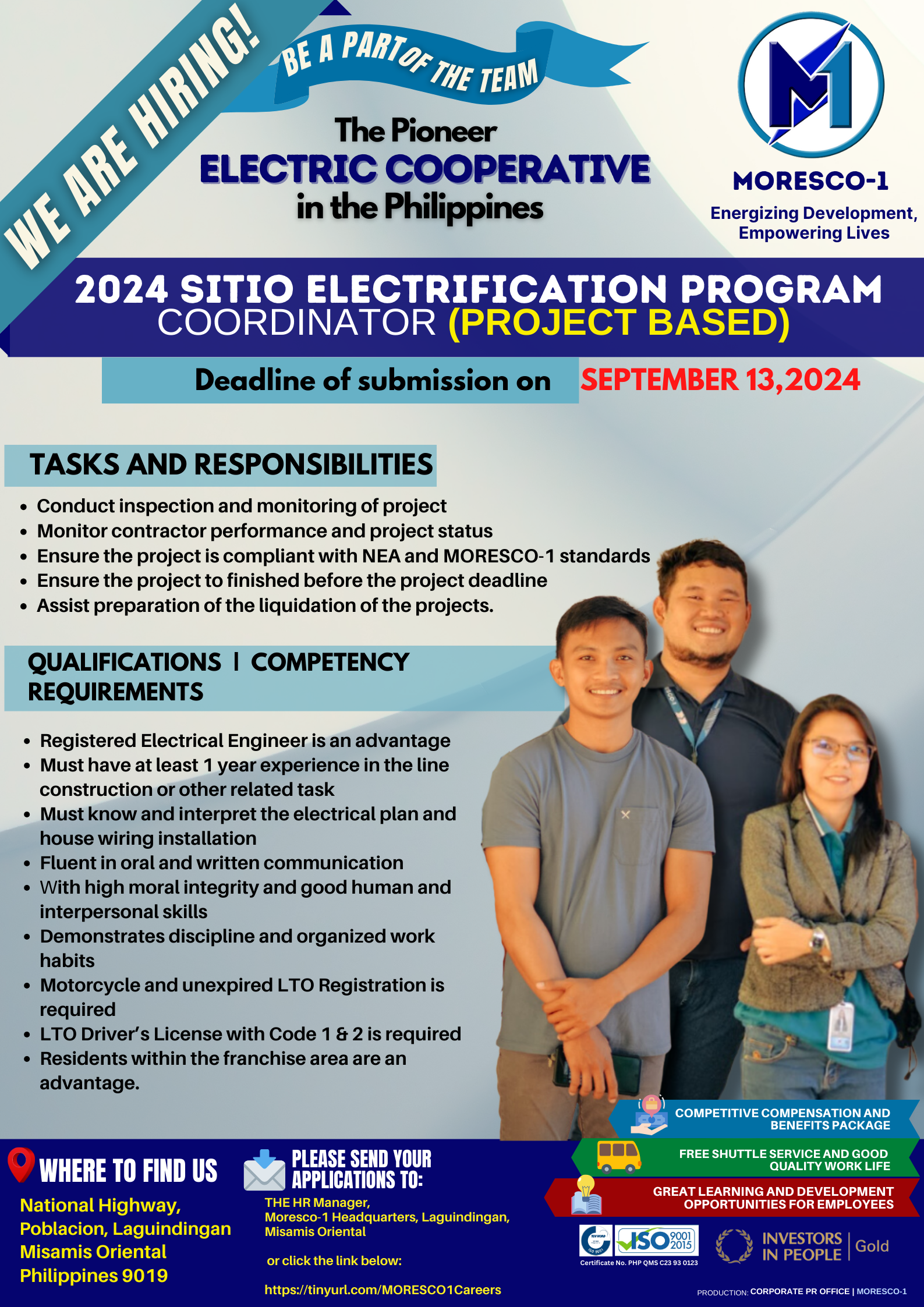 WE ARE HIRING – 2024 SITIO ELECTRIFICATION PROGRAM COORDINATOR (Project ...
